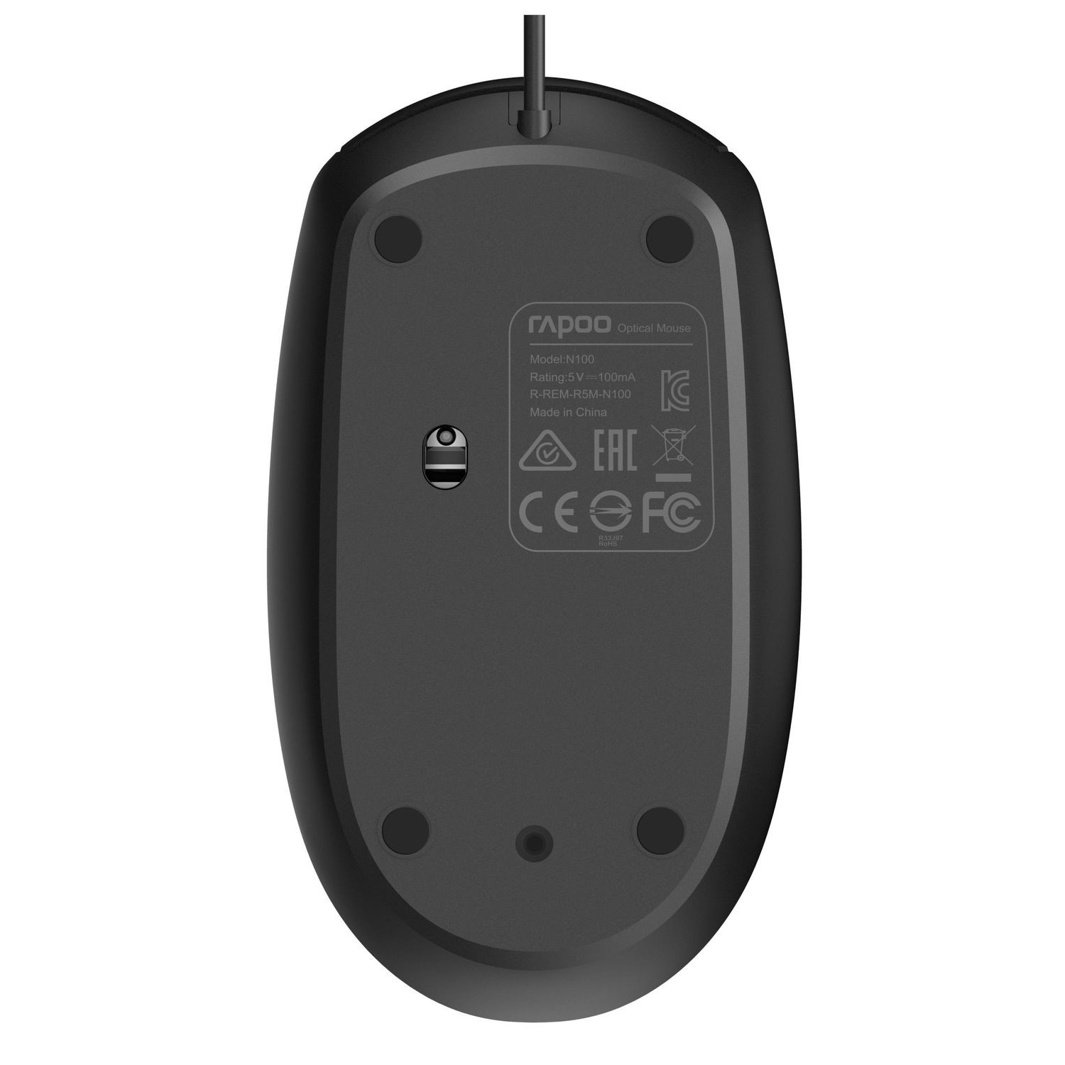 Rapoo N100 Wired Optical USB Mouse - Laptops Direct