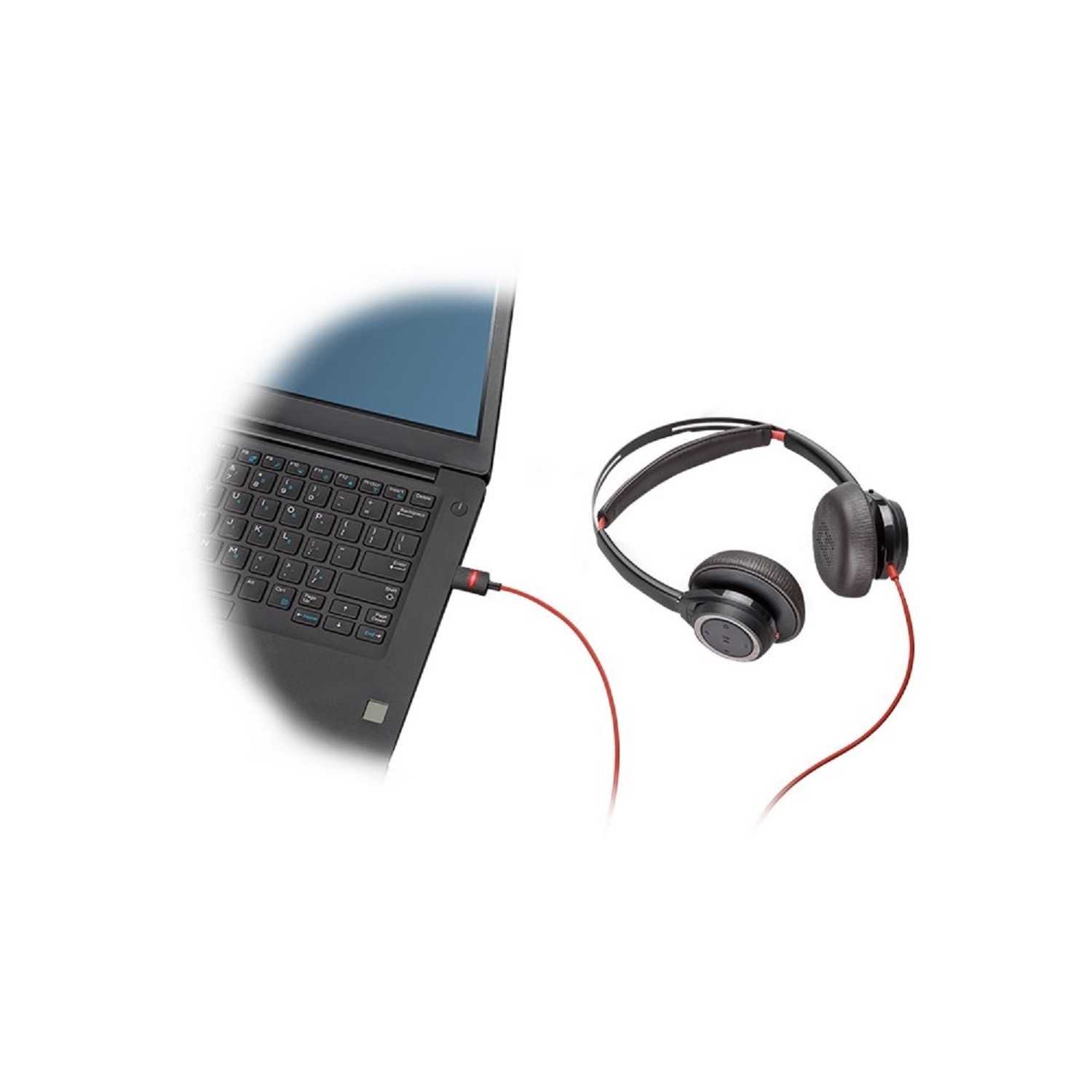Poly Blackwire 7225 Double Sided On-ear Stereo USB with Microphone ...