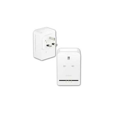 D-Link 200Mbps PowerLine AV Passthrough Mini Adapter Starter Kit ...