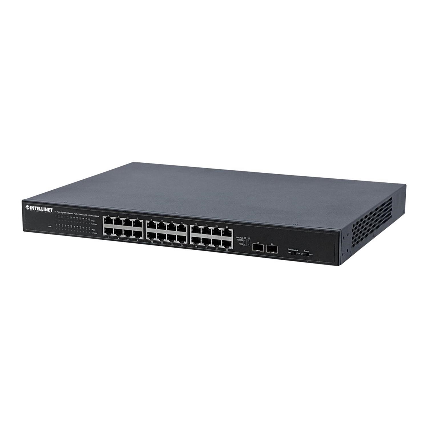 Intellinet 24 Port POE Plus Gigabit Switch - Laptops Direct