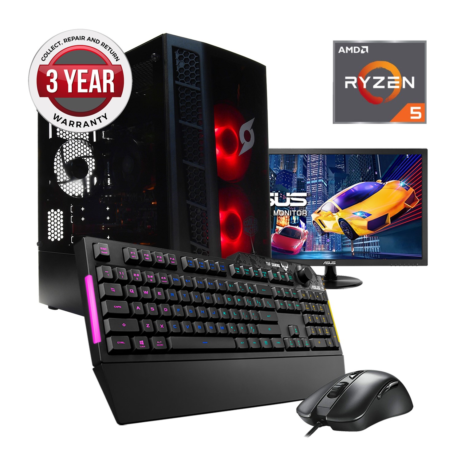 Zoostorm Stormforce Onyx Ryzen 5600G 8GB 240GB SSD + 1TB HDD Windows 10 ...