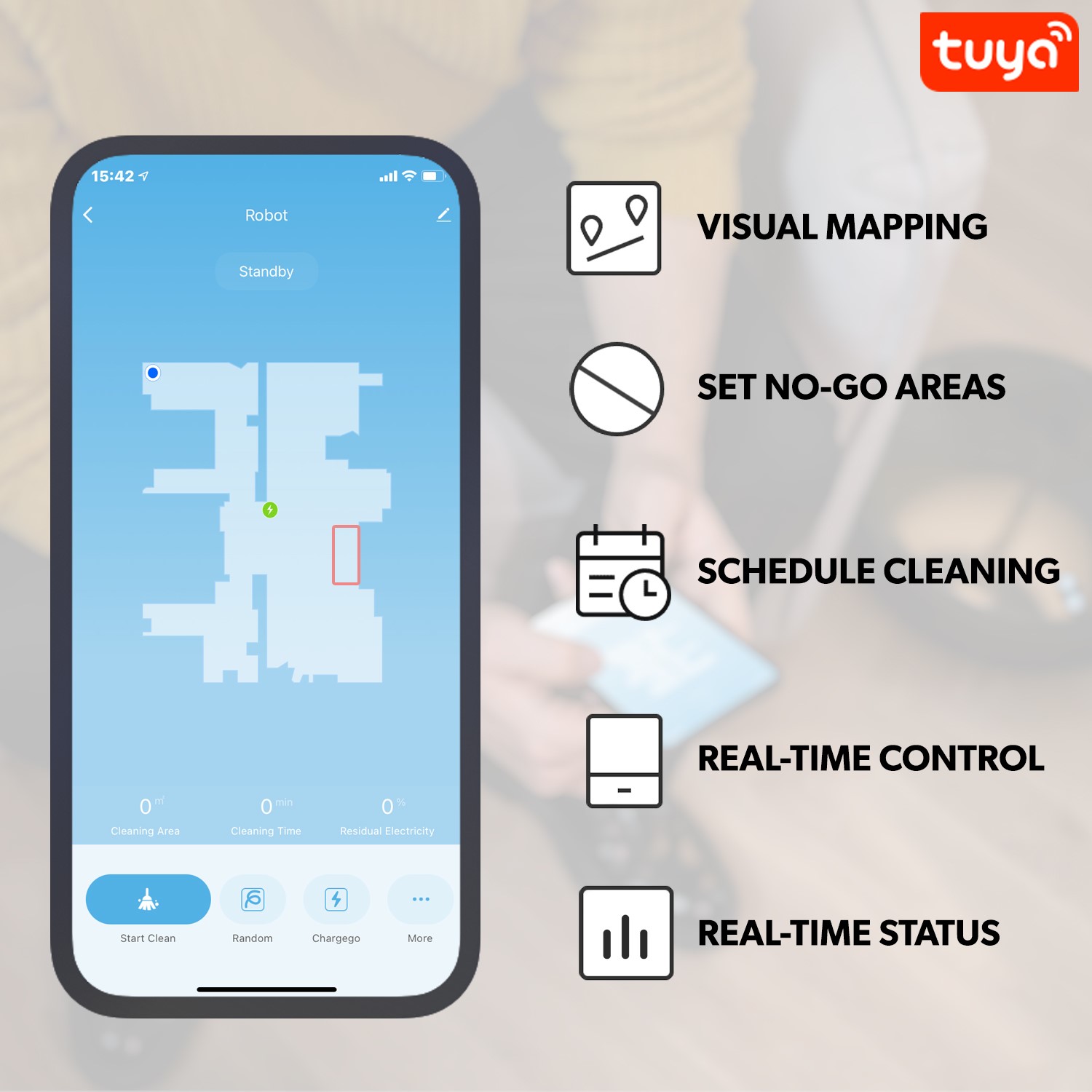 electriQ MIMO Robot Vacuum Cleaner and Mop - Self-Emptying - 4000Pa ...