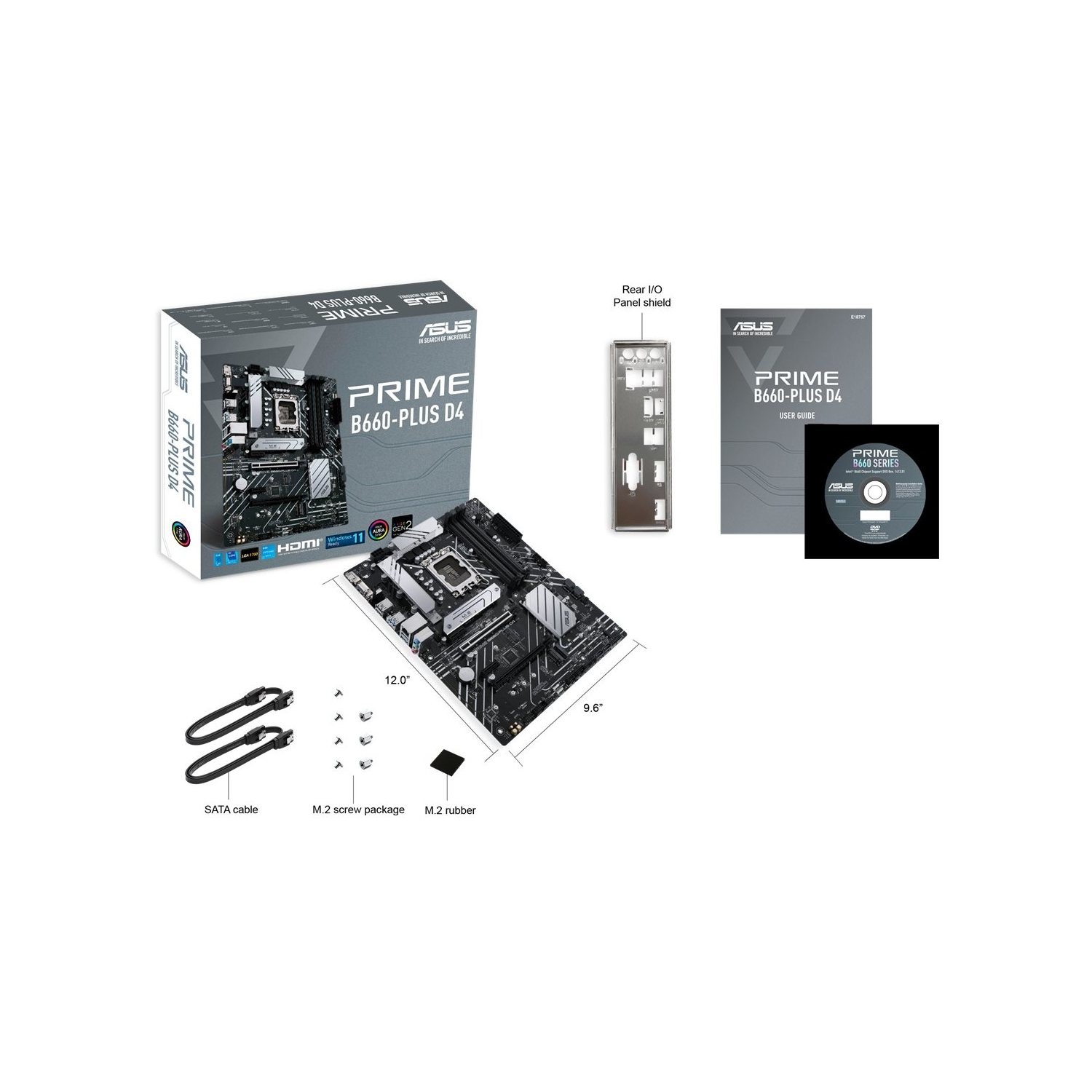 Asus Intel PRIME B660-PLUS D4 B660 ATX Motherboard - Laptops Direct