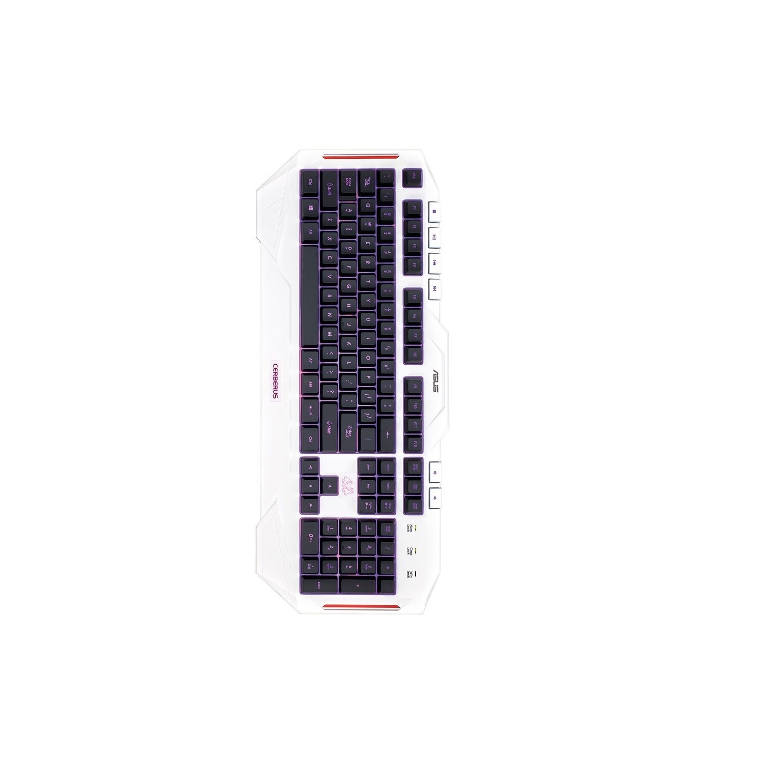 Asus Cerberus Arctic USB White Gaming Keyboard - Laptops Direct