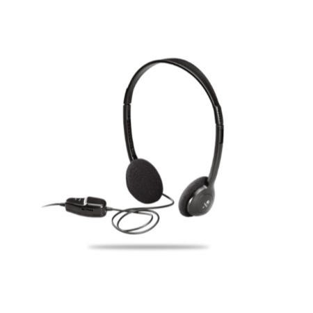 Logitech Headphones with Volume Control on Cable - Black - Laptops Direct