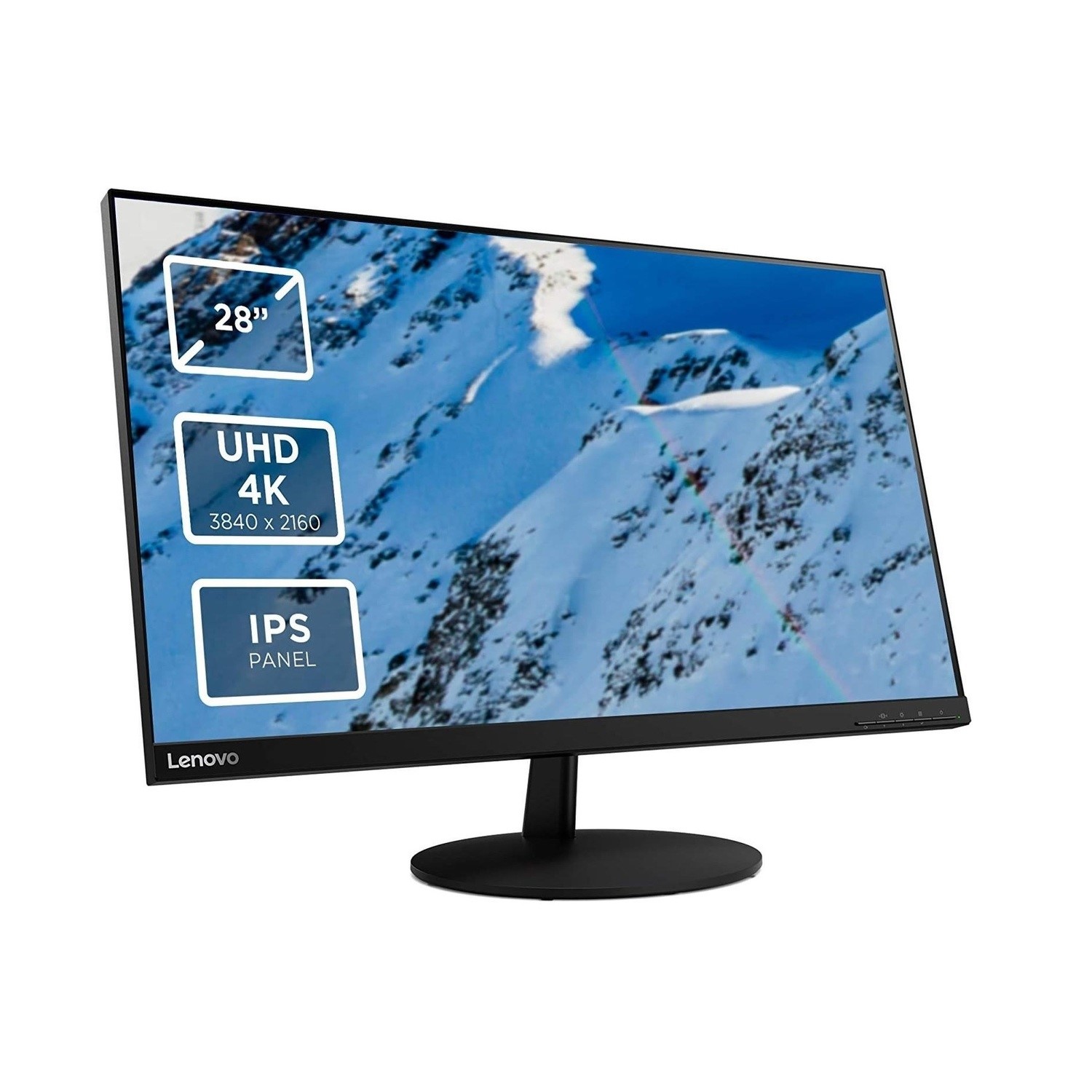 Refurbished Lenovo L28u-30 28" IPS 4K UHD 60Hz 4ms Monitor with Eyesafe ...