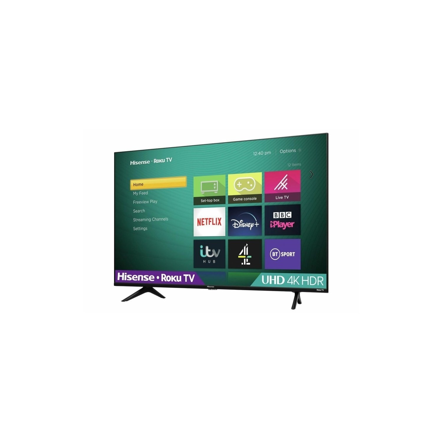 Refurbished Hisense Roku 43" 4K Ultra HD with HDR10 DLED Freeview Play ...