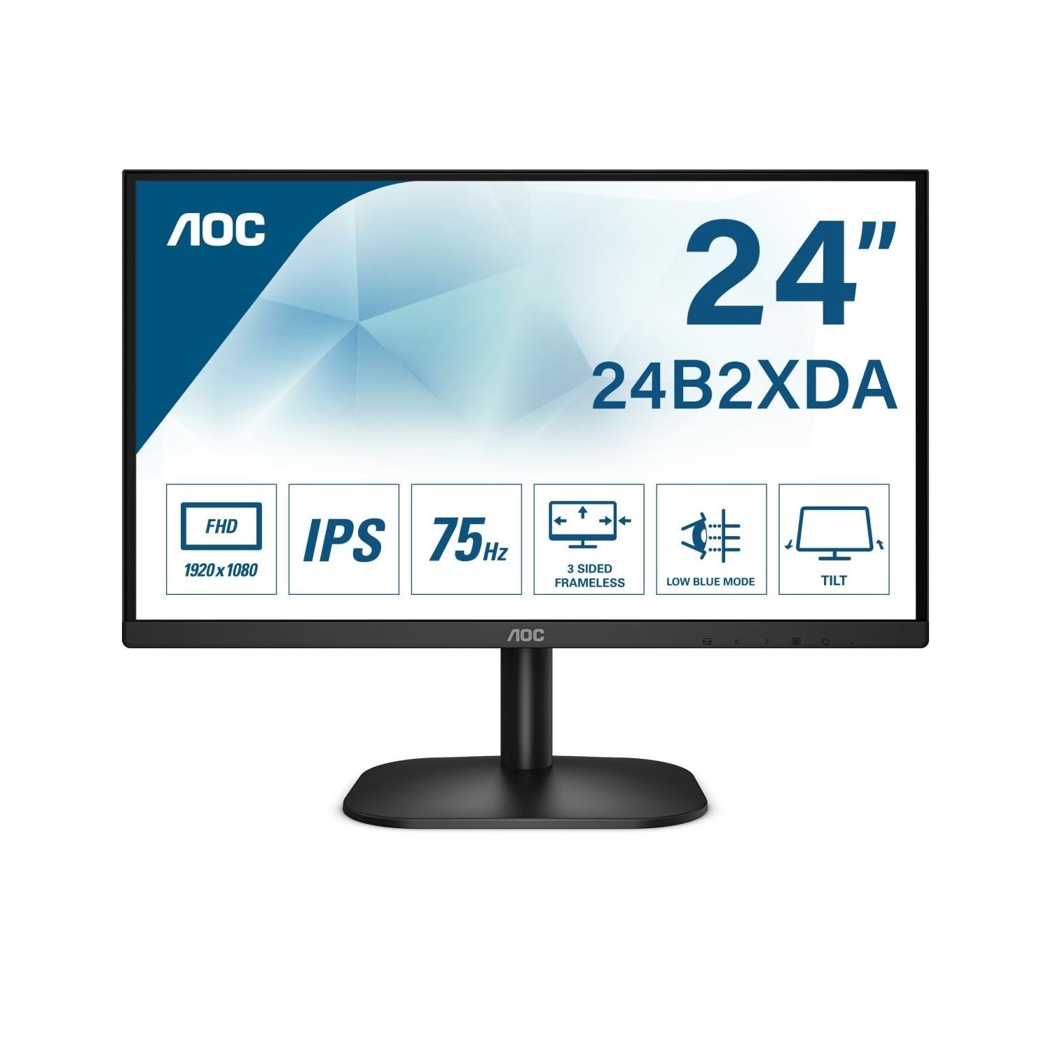 Refurbished AOC 24B2XDAM 24" VA FHD Monitor - Laptops Direct