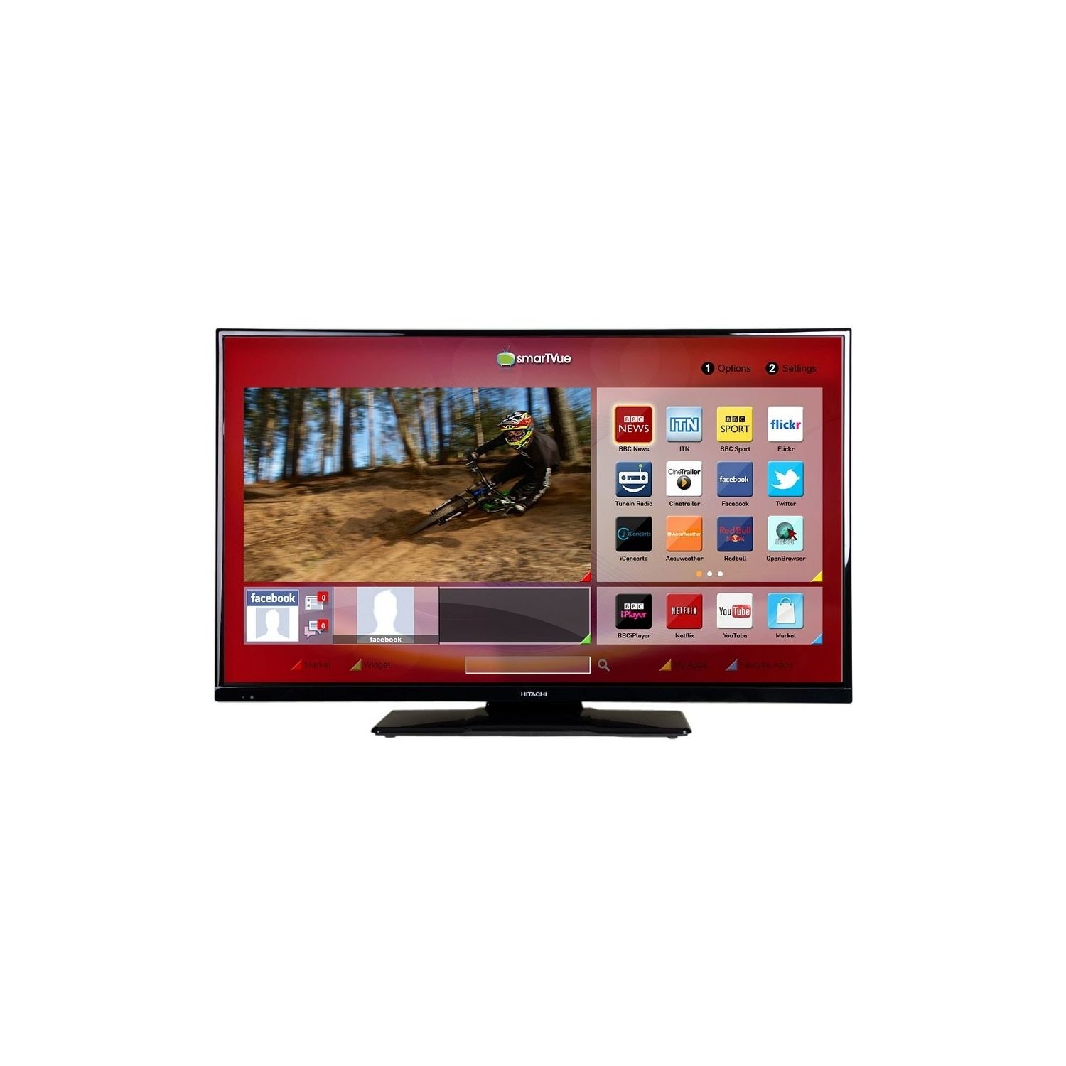 Refurbished Hitachi 42" 1080p Full HD LED Freeview HD Smart TV without ...