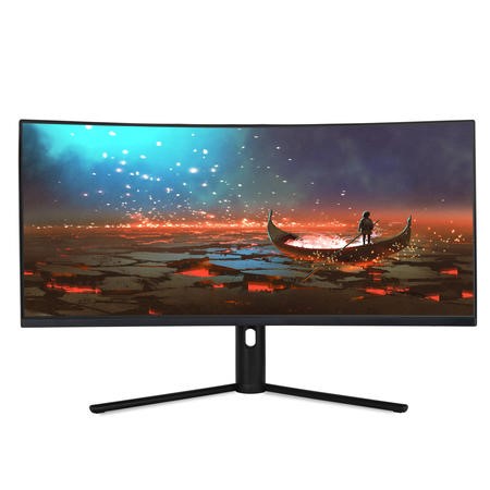 Refurbished electriQ 34" WQHD QLED 144Hz Curved Monitor - Laptops Direct