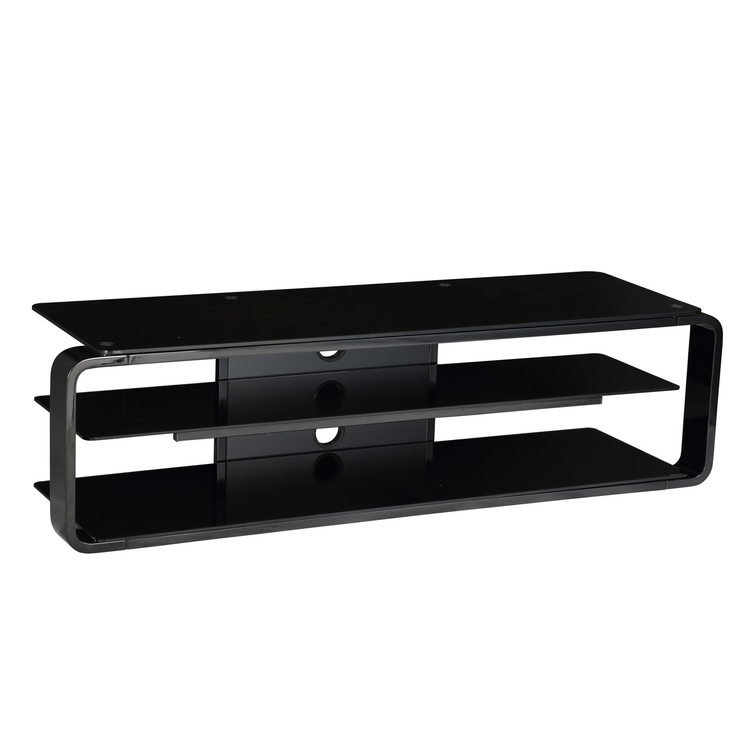 Alphason ADL1400-BLK Lithium 1400 Black TV Stand - Laptops Direct
