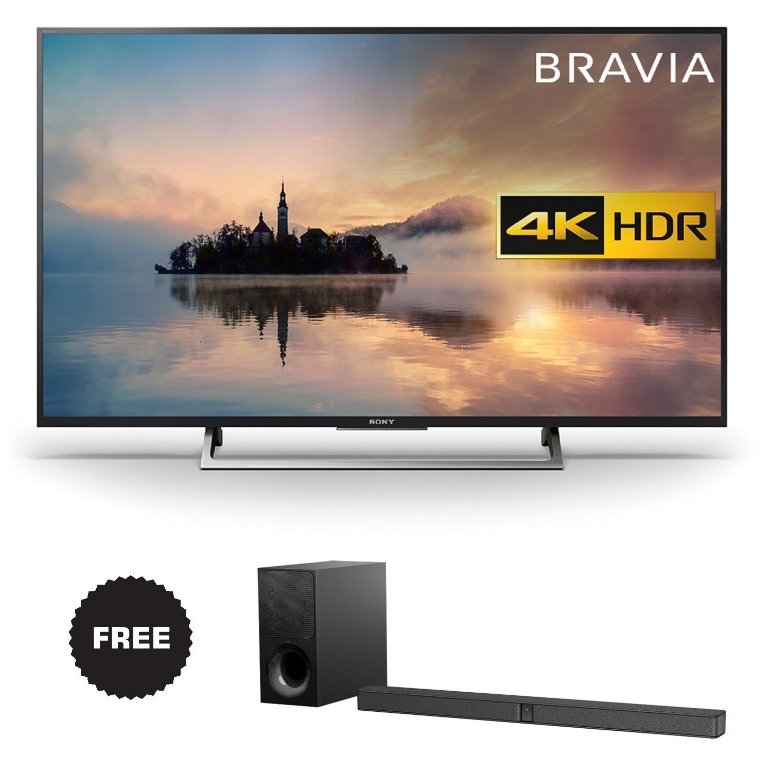 Sony Bravia KD49XE7002BU 49 4K Ultra HD HDR Smart LED TV with FREE Sony Soundbar Bundle Laptops Direct
