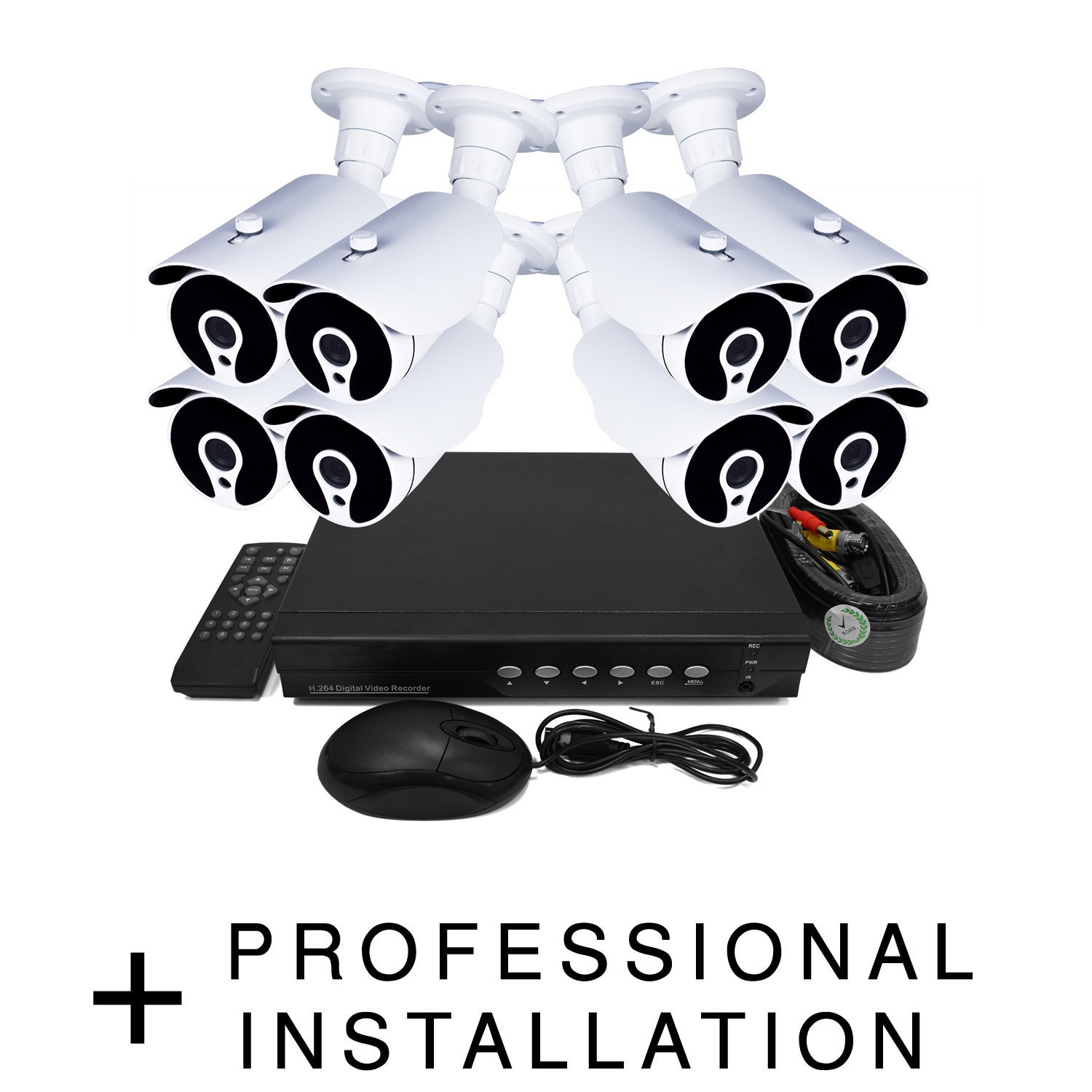 ElectriQ HD 1080p 8 Camera CCTV System with Professional Installation ...