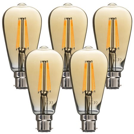 electriQ Smart dimmable Wifi filament bulb with B22 bayonet fitting - 5 ...