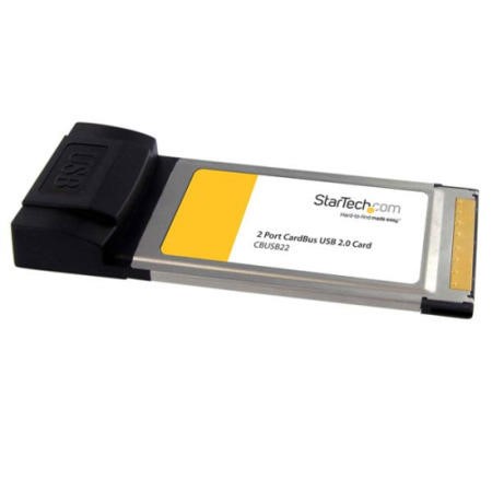 StarTech.com 2 Port CardBus Laptop USB 2.0 PC Card Adapter - Laptops Direct