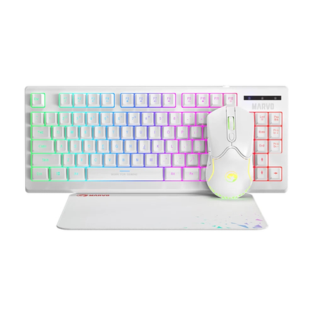 Marvo CM310-WH Wired Gaming Keyboard White with Mouse and Mat Bundle ...