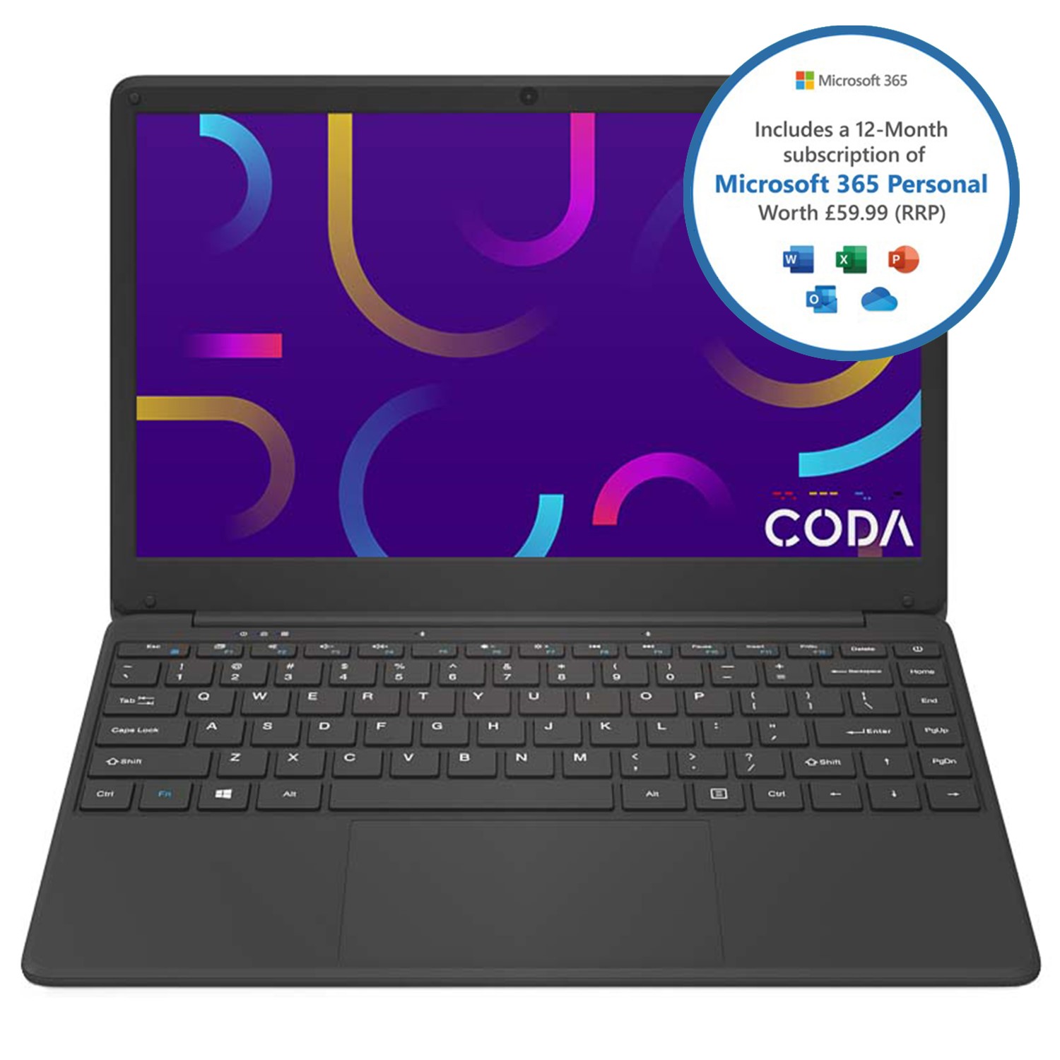 CODA 1.4 Intel Celeron N3350 4GB 64GB eMMC 14 Inch Windows 10 S Laptop ...