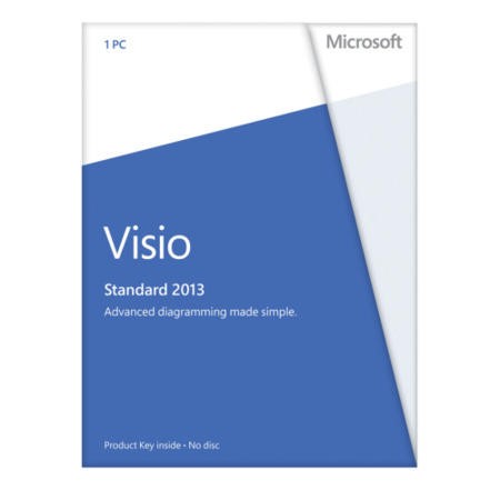 Microsoft Visio Standard 2013 32-bit/64-bit English Medialess Licence ...