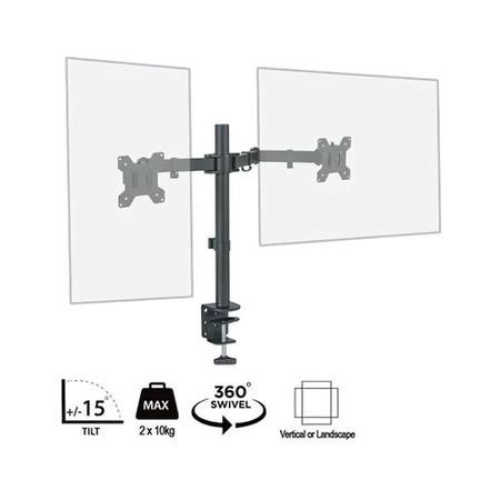 Premium Double Monitor Arm For Up to 27" Monitors - Laptops Direct