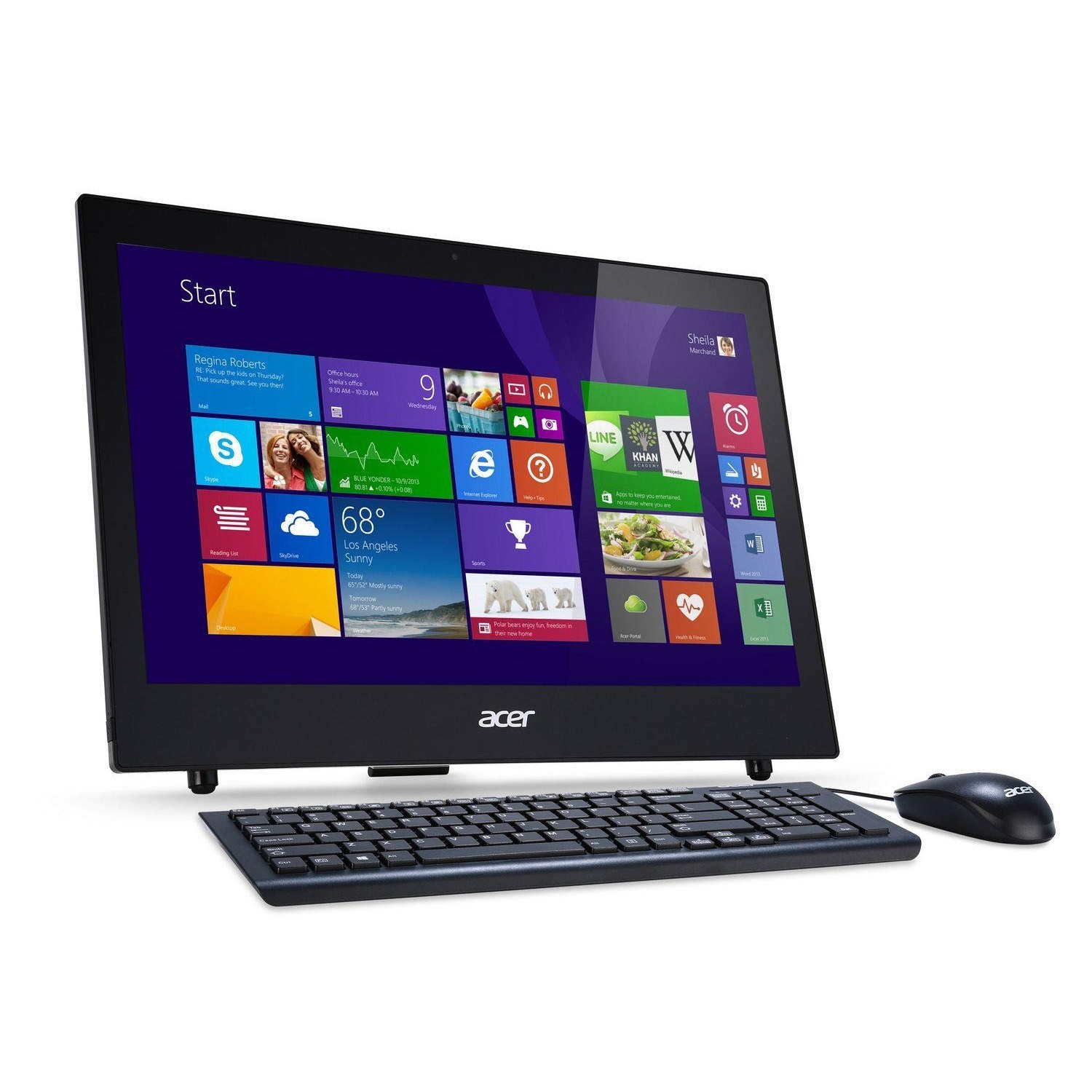 Acer Aspire Z1-601 Celeron N2830 4GB 500GB DVDSM 18.5" Windows 8.1 Wi ...