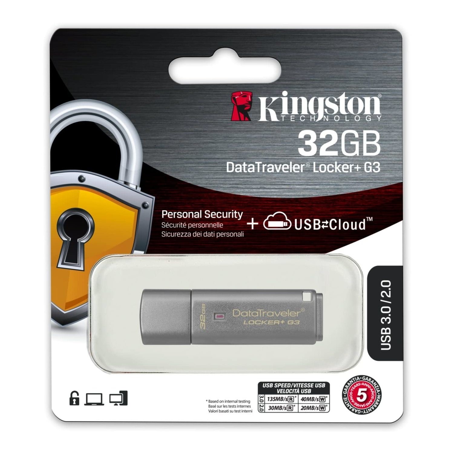 Kingston DataTraveler 32GB USB 3.0 DataTraveler Locker + G3/ Automatic ...