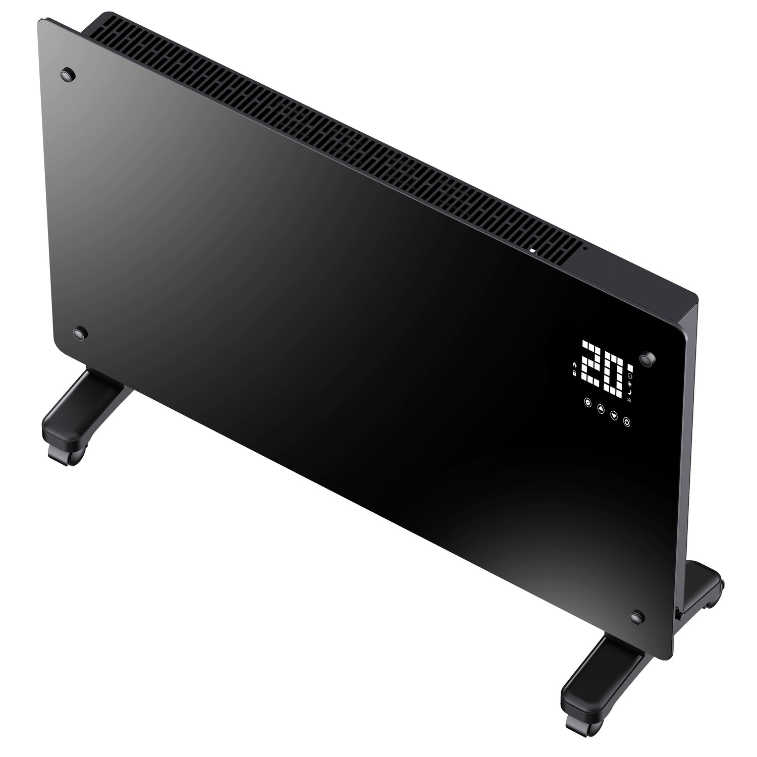 electriQ 2500W Smart Designer Glass Panel Convection Heater - Wall ...