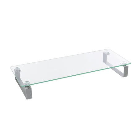 Premium Clear Glass Monitor And Notebook Stand/ Riser - Laptops Direct