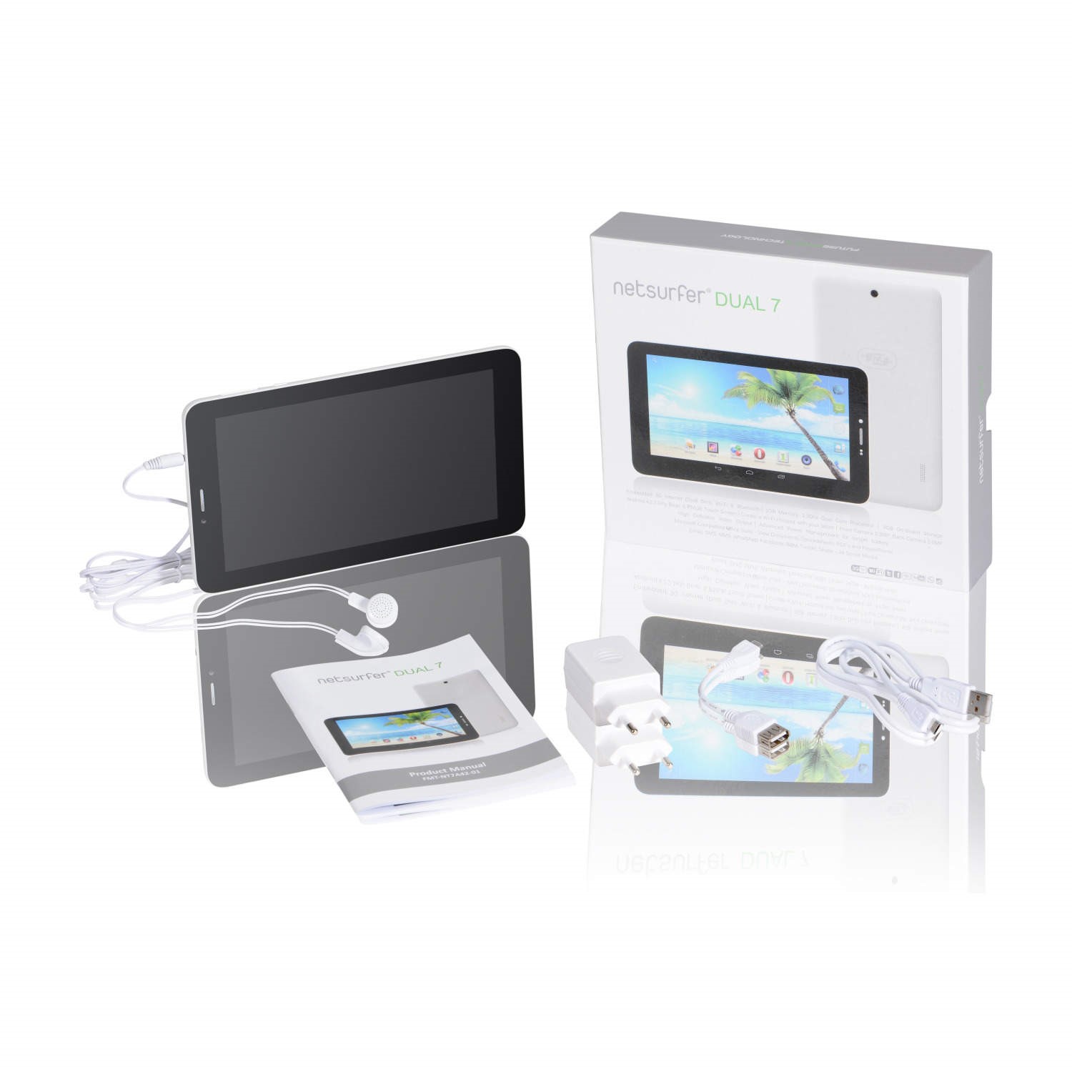 FMT Netsurfer Dual 7 1GB 8GB 7 inch Android 4.2 Jelly Bean Tablet with ...