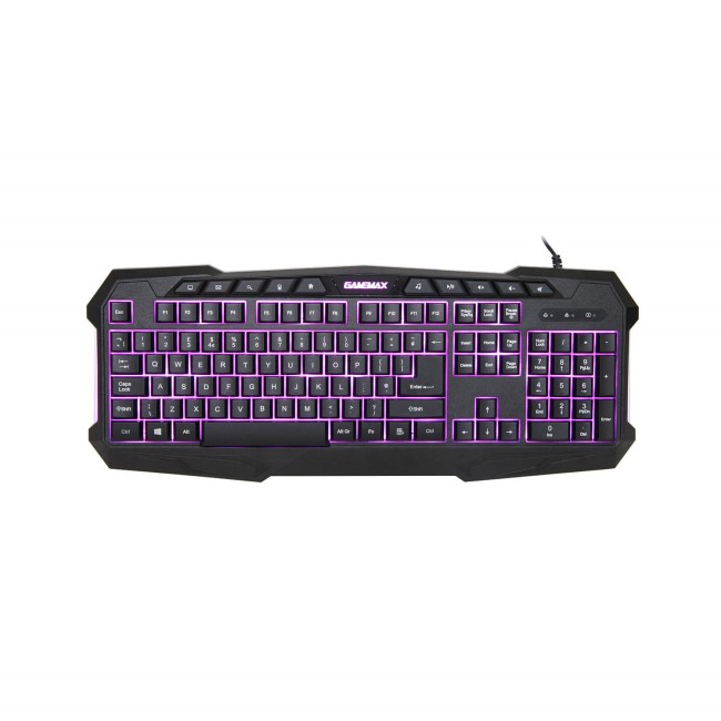 Game Max Typhoon Backlit Gaming Keyboard 3 Colour LED - Laptops Direct