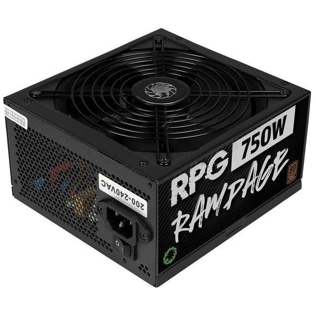 GAMEMAX RPG Rampage 750W PSU, 140mm Ultra Silent Fan, 80 PLUS Bronze, Semi Modular, Flat Black ...