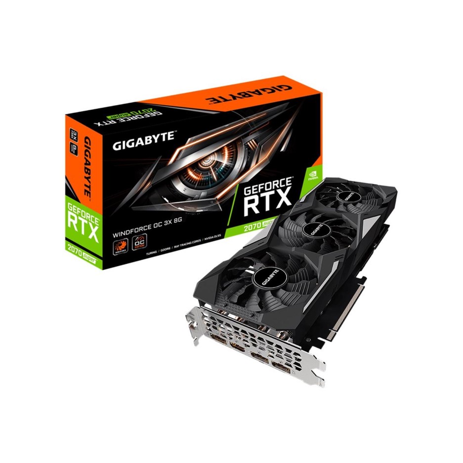 Gigabyte GeForce RTX 2070 SUPER WINDFORCE OC 3X Triple Fan Graphics ...