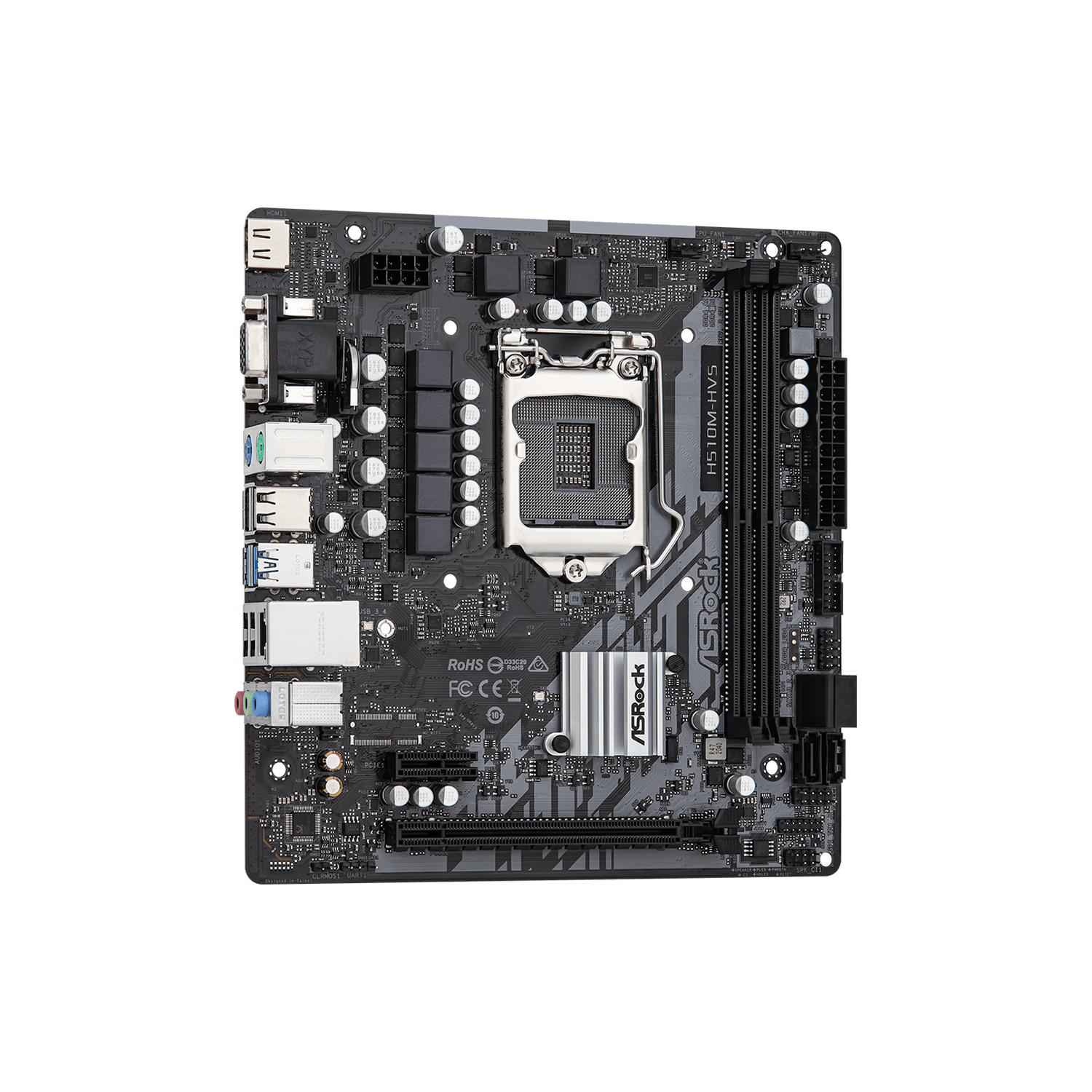 ASROCK Intel H510M-HVS R2.0 H510 Micro ATX Motherboard - Laptops Direct