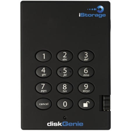 iStorage diskGenie 250GB 128-bit Portable Hard Drive - Laptops Direct