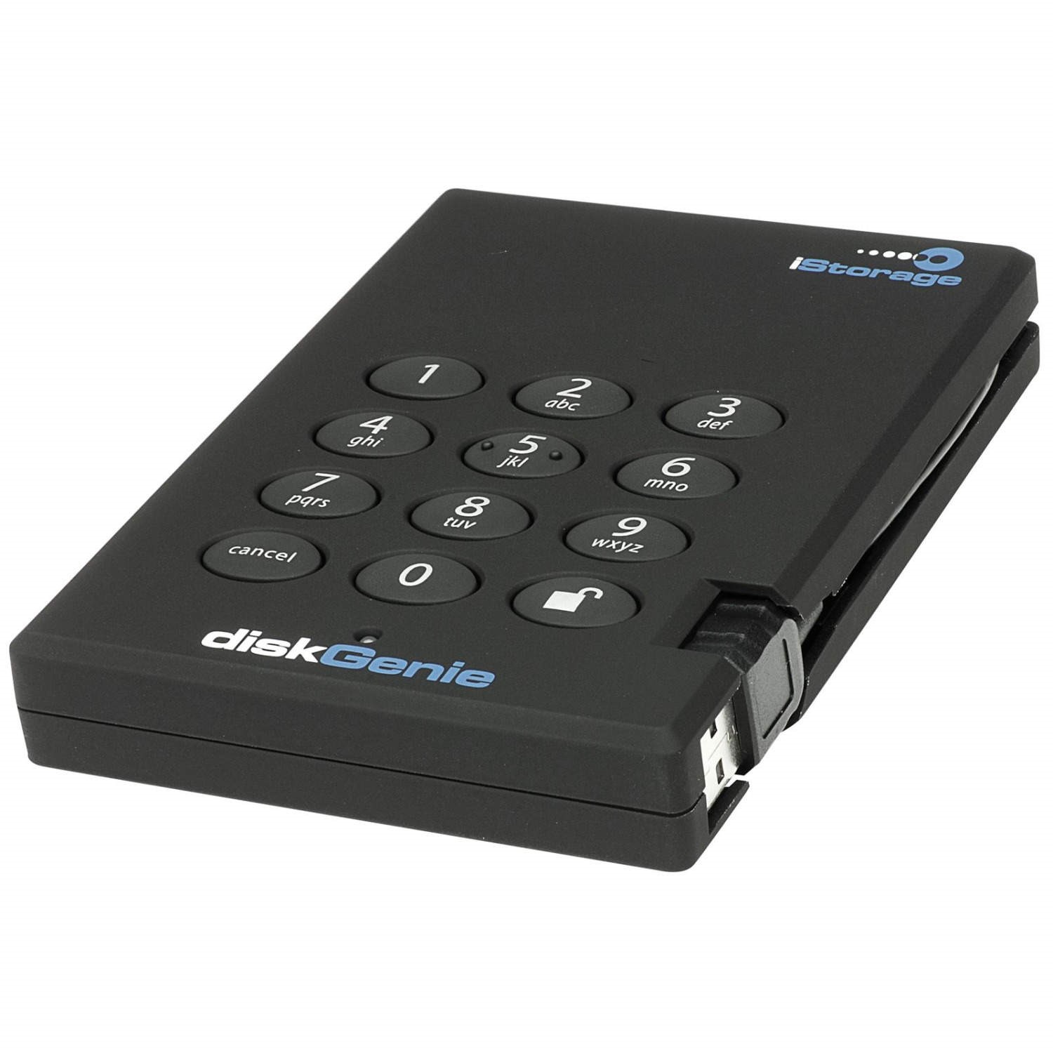 iStorage diskGenie 250GB 128-bit Portable Hard Drive - Laptops Direct