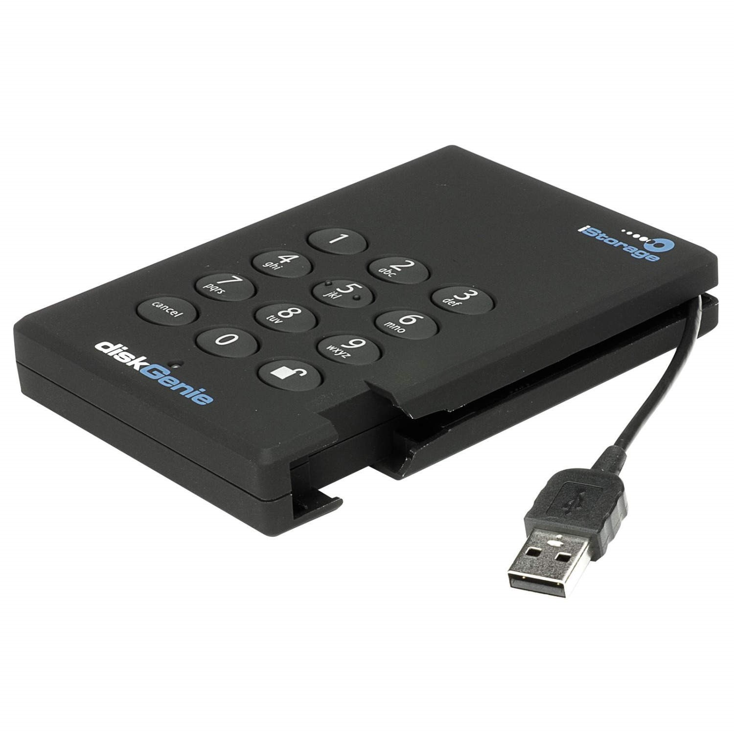 iStorage diskGenie 250GB 128-bit Portable Hard Drive - Laptops Direct
