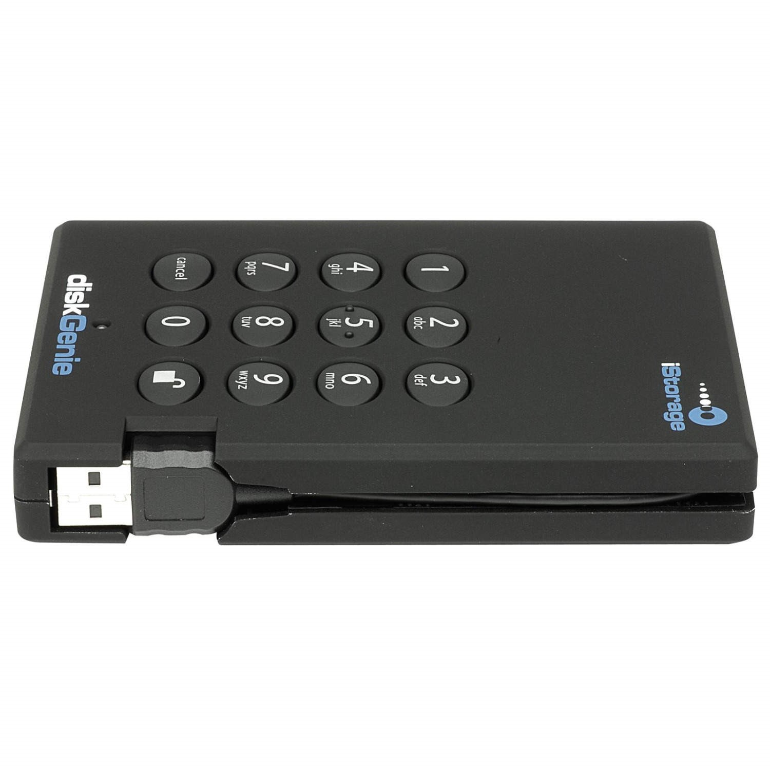 iStorage diskGenie 500GB 256-bit Portable Hard Drive - Laptops Direct