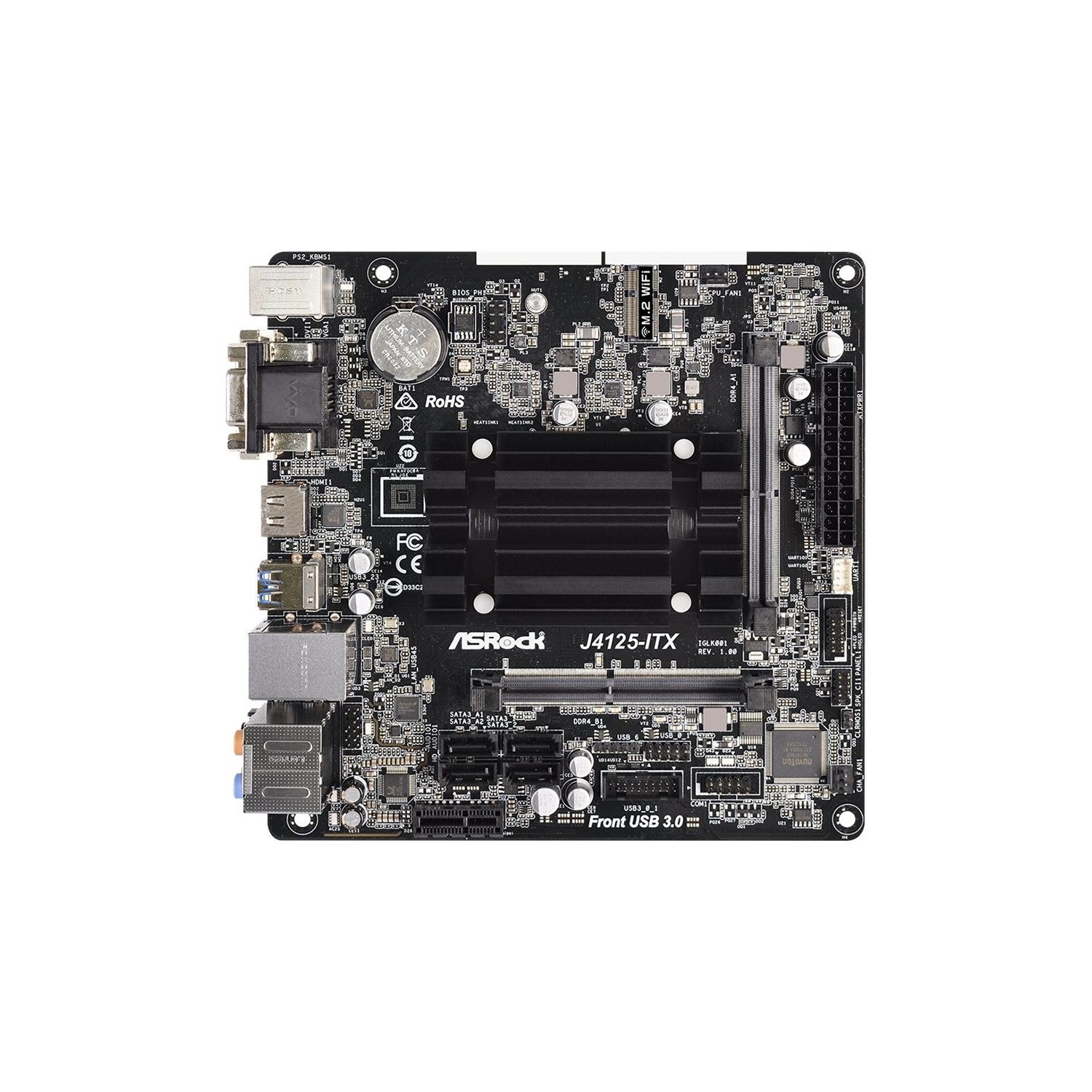 ASROCK Intel J4125-ITX Integrated Quad-Core J4125 Mini ITX Motherboard ...