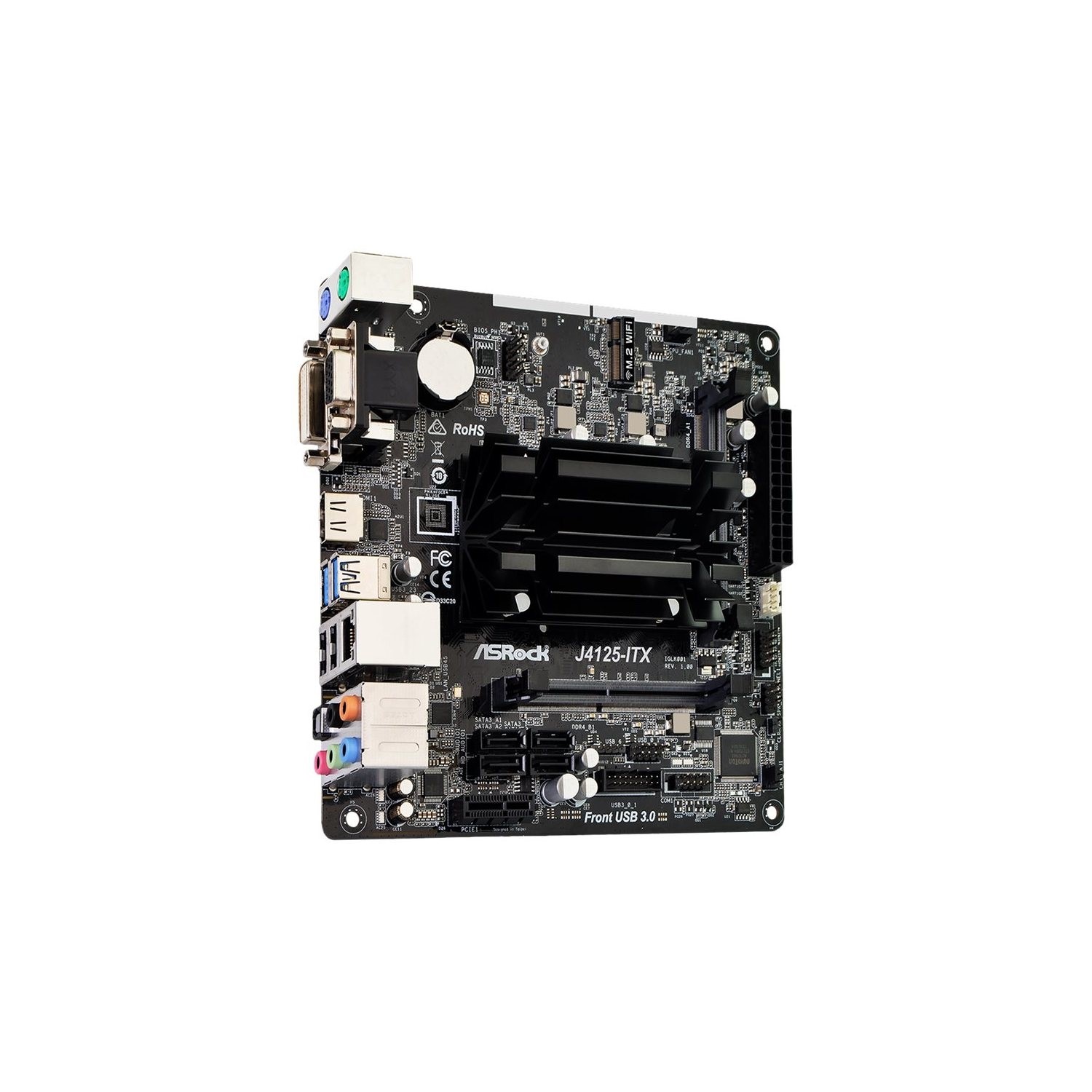 ASROCK Intel J4125-ITX Integrated Quad-Core J4125 Mini ITX Motherboard ...