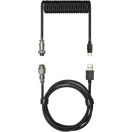Cooler Master Coiled Cable USB-C to USB-A Double Sleeved Black ...