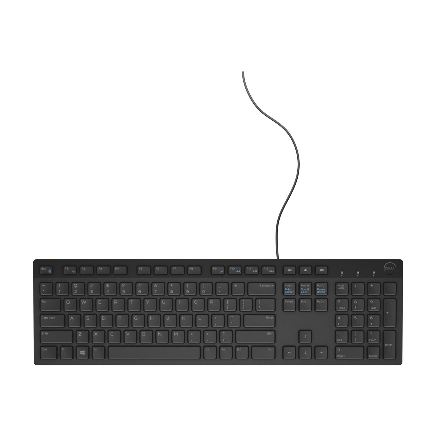 Dell Multimedia Wired Keyboard Black - Laptops Direct