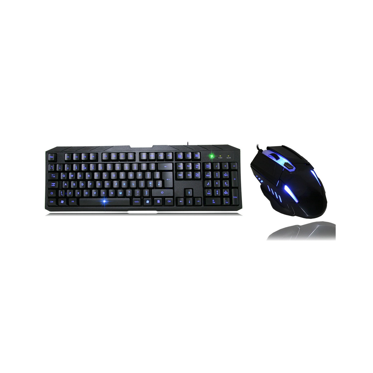 CiT Storm Mouse & Keyboard Bundle - Black/Blue - Laptops Direct