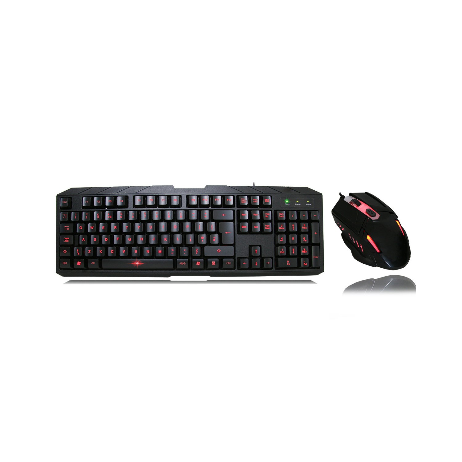 GRADE A1 - CiT Storm Mouse & Keyboard bundle - Black/Red - Laptops Direct