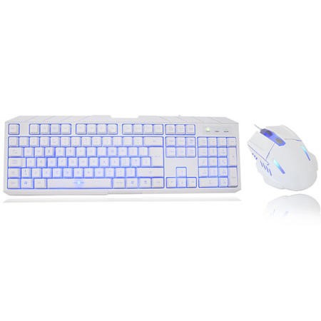 CIT Storm Mouse/Keyboard Bundle - White & Blue - Laptops Direct