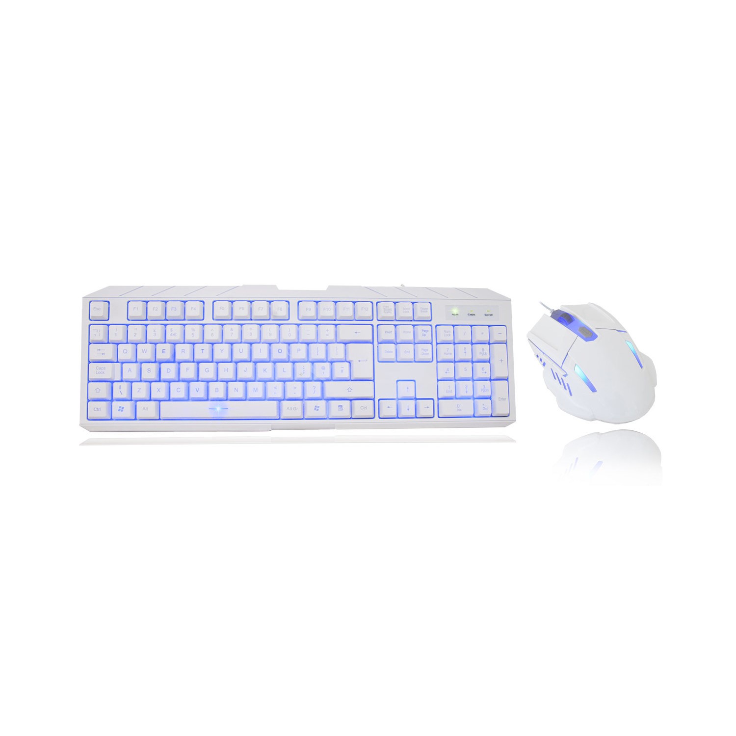 CIT Storm Mouse/Keyboard Bundle - White & Blue - Laptops Direct