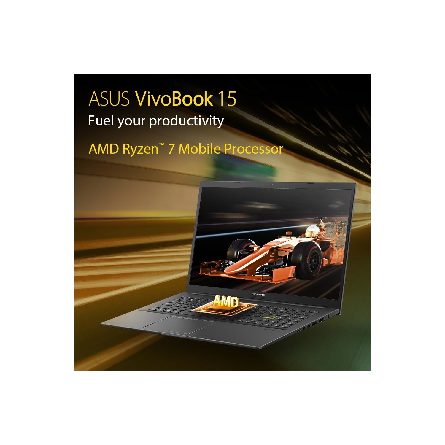 ASUS VivoBook 15 Laptop AMD Ryzen 7 8GB 512GB SSD FHD 15.6 Inch Windows ...