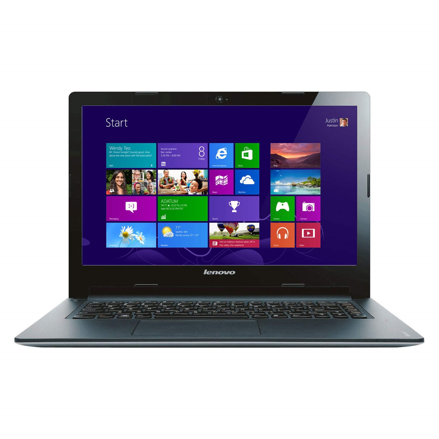 Lenovo IdeaPad S400 Windows 8 Slimbook Laptop in Silver - Laptops Direct