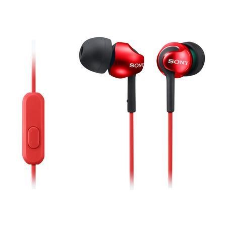 Sony MDR-EX110AP In-ear Wired Headphone Red - Laptops Direct