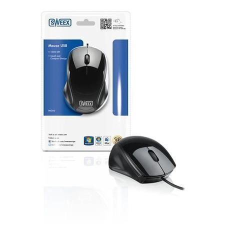 Sweex MI060 Compact Optical USB Mouse - Black - Laptops Direct