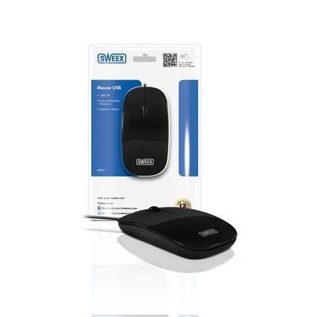Sweex MI106 USB Flat Optical Mouse - Black - Laptops Direct