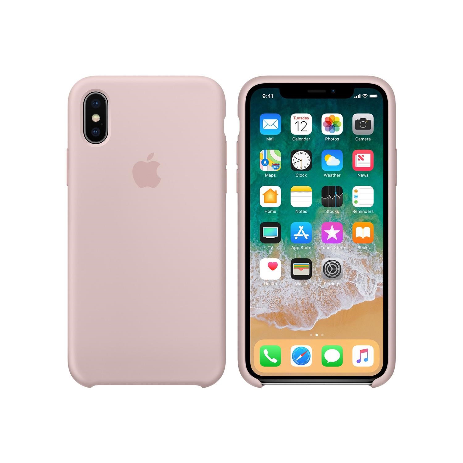 Apple iPhone X Silicone Case - Pink Sand - Laptops Direct